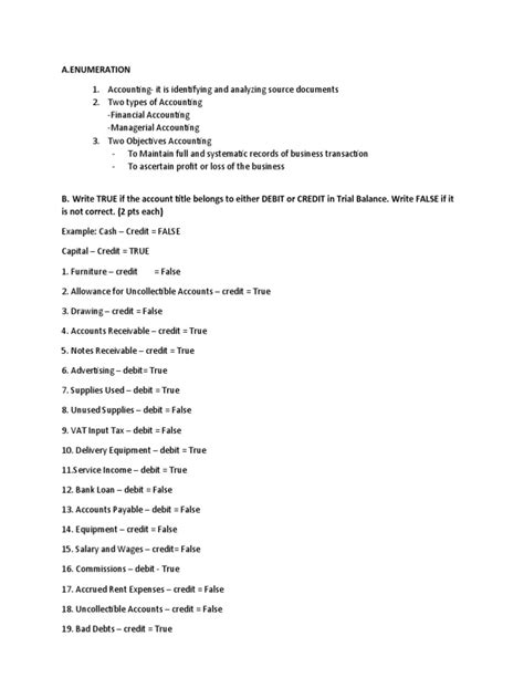 A Enumeration Download Free Pdf Debits And Credits Taxes