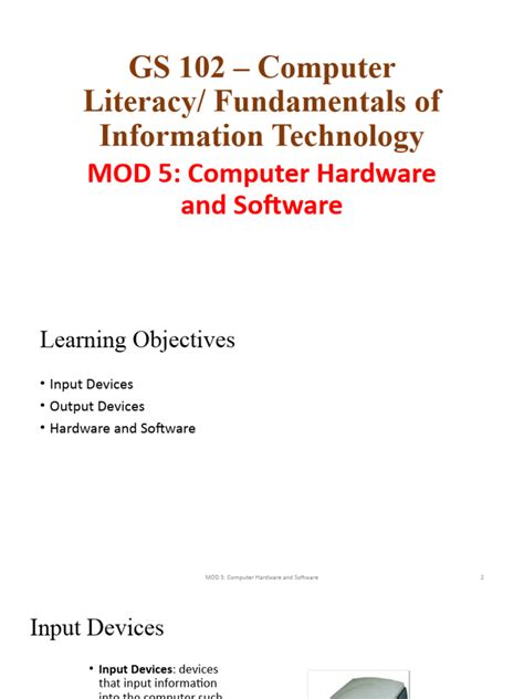 Mod 5 Computer Hardware And Software Pdf Computer File Random