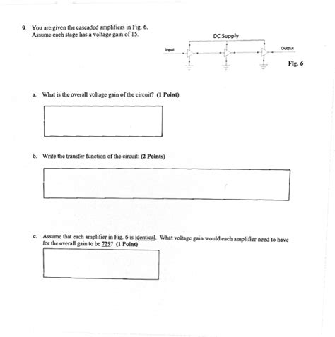 solved you are given the cascaded amplifiers in fig 6