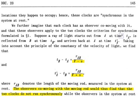 Electrodynamics Of Moving Bodies §2 On The Relativity Of Again • Physics Forums