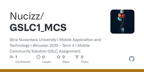 Github Nucizzgslc1mcs Bina Nusantara University Mobile