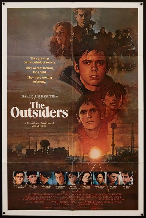 Shop The Outsiders Movie 1983 Poster Usa 1 Sheet 27x41