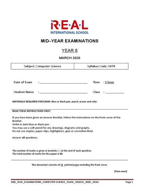 Year 8 Pdf Algorithms Test Assessment Year 8 Pdf Algorithms Test Assessment