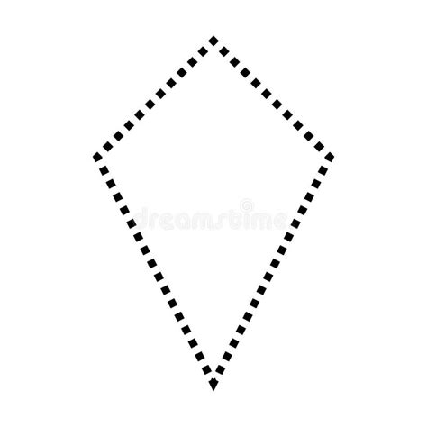 Kite Shape Dotted Symbol Vector Icon For Creative Graphic Design Ui Element Stock Vector
