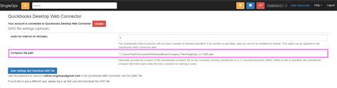 Connect Quickbooks Desktop And Web Connector Singleops Knowledge Base