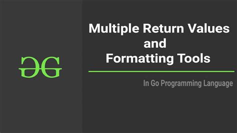 go programming language part 7 multiple return values and go