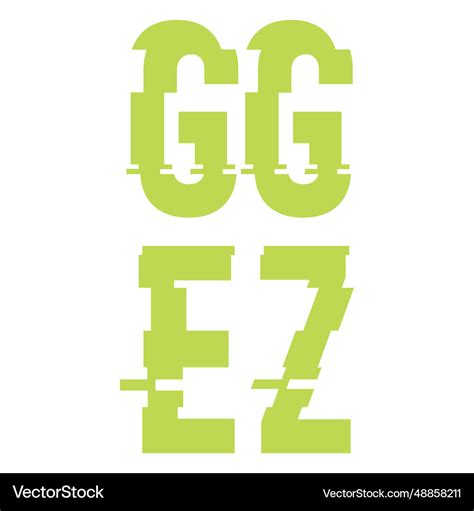 Gg Ez Gaming Badge Royalty Free Vector Image Vectorstock