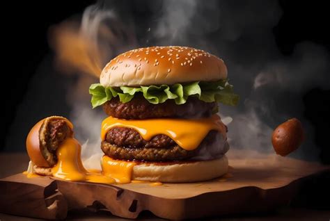 Premium Ai Image Tasty Hot Burgers An Unforgettable Delight