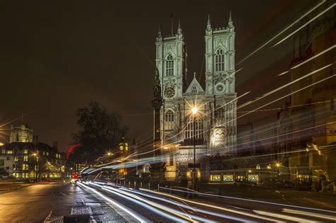 Фотографии Лондон Великобритания Дороги Движение ночью Уличные