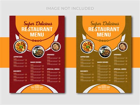 Restaurant Food Menu Design Template Behance