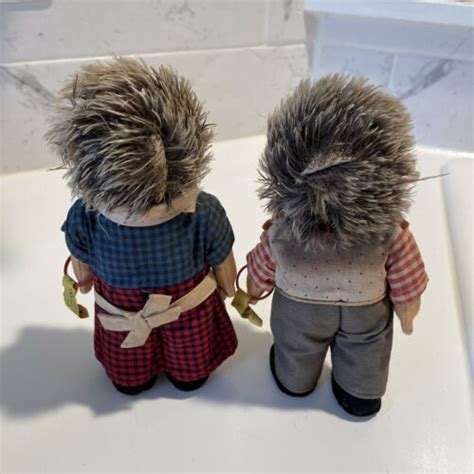 Vintage Steiff Micki And Mecki Hedgehog Dolls Original Germany 7t Wow A