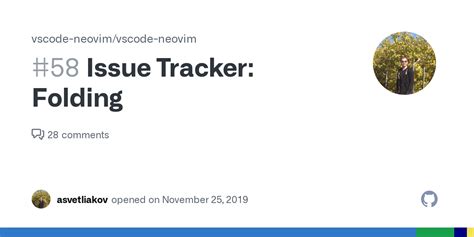 Issue Tracker Folding Issue Vscode Neovim Vscode Neovim GitHub