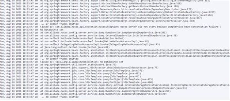 Caused By Javalangillegalstateexception No Datasource Set · Issue 6668 · Alibabanacos · Github
