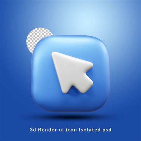 Premium Psd 3d Cursor Ui Icon Isolated
