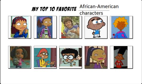 Top 10 Nickelodeon African American Characters By Valentinapauletteada