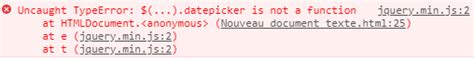 Javascript Datepicker Error Using French Datepicker Stack Overflow