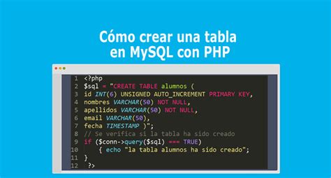 Cómo Crear Una Tabla En Mysql Con Php Baulphp