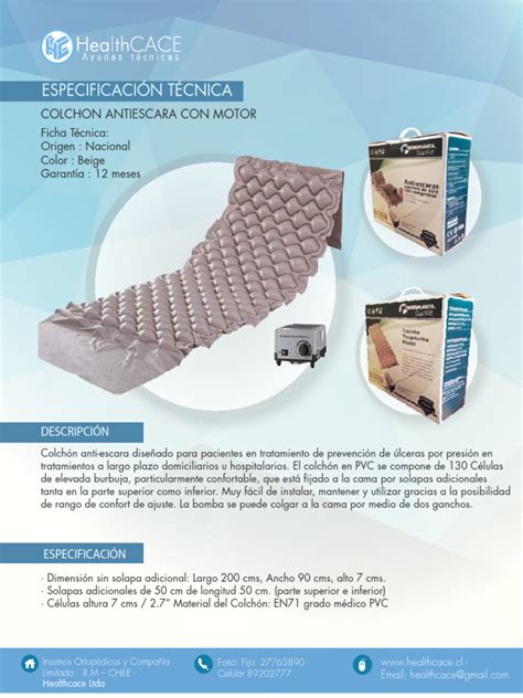 Colchón Antiescara Eléctrico Para Pacientes Pdf Colchón