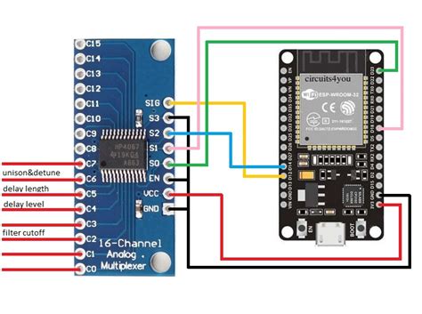 multiplexer connection · marcel licence esp32 basic synth · discussion