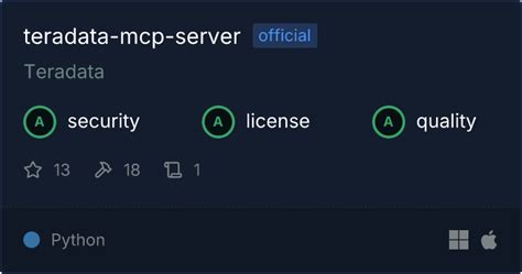GitHub Teradata Teradata Mcp Server The Community Development Of A MCP Server For A Teradata