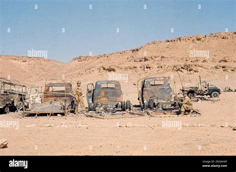 Wrecked Military Vehicles Are Seen At The Hassi Beida Post In The