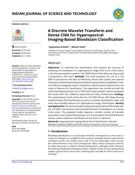 Pdf A Discrete Wavelet Transform And Dense Cnn For Hyperspectral