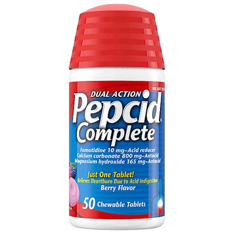 Pepcid Complete Chewable 50 Tablets Disgetive Health And Nausea Deca