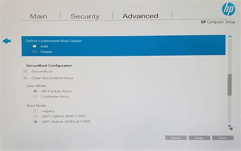 Enable Legacy Boot Mode Or Uefi Hybrid With Csm On Elitebo Hp Support Community 8846762
