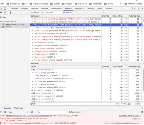 Chrome Developer Tools MEMORY Head Snapshot Getting Text Information From A Head Snapshot File