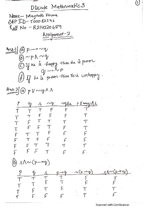 Maths Assignment Computer Science Studocu