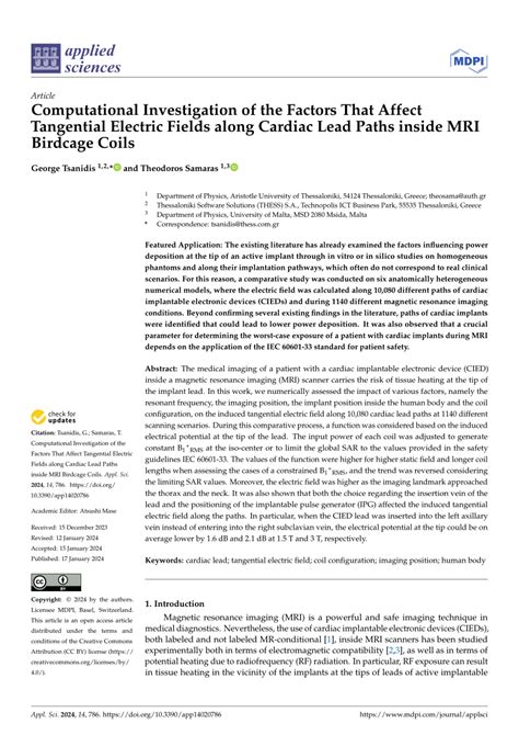 Pdf Computational Investigation Of The Factors That Affect Tangential