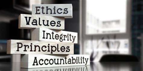 Premium Photo Ethics Values Integrity Principles Accountability Words