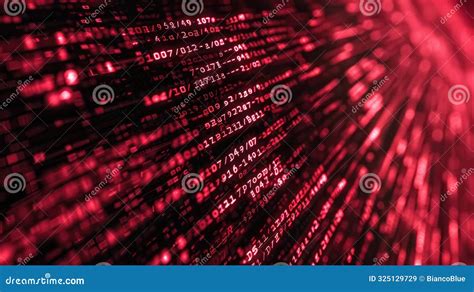 Binary Code On A Red Background AIG Stock Image Image Of Network Device