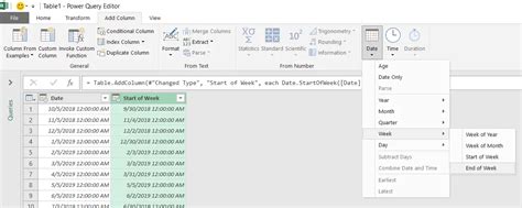 Start And End Date Of The Week With Power Query Excel Unpluggedexcel