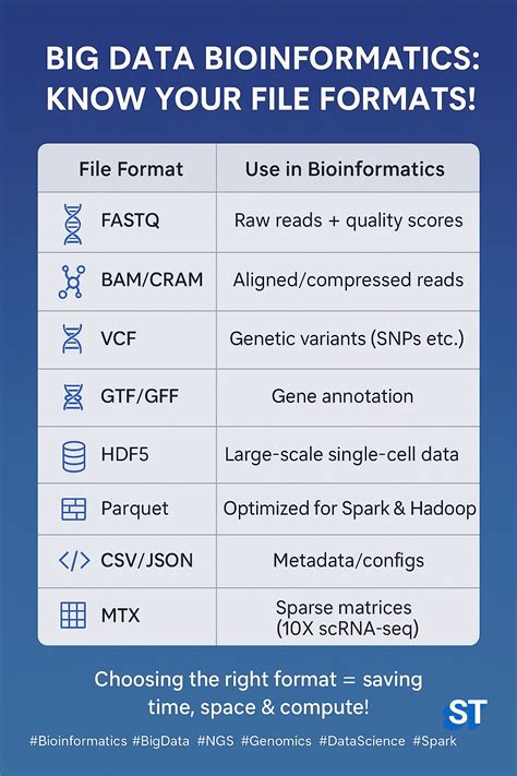 Bioinformatics A Guide To File Formats For Big Data Sachin Thorat Posted On The Topic Linkedin