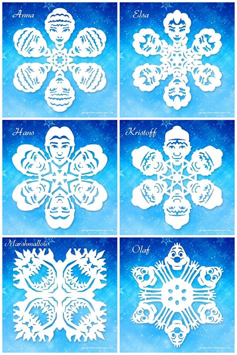 Frozen Snowflake Template
