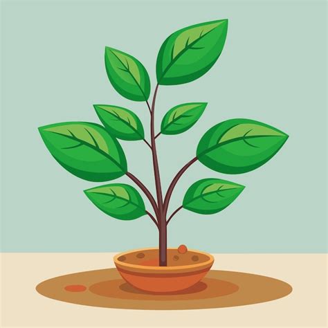 Small Plant Vector Art Graphics Illustration Premium Ai Generated Vector