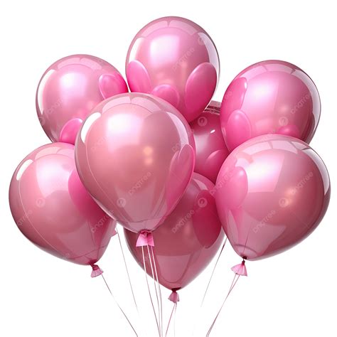 Pink Balloons Clipart Illustration Festive Party Decorations Pink