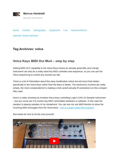 Volca Keys Midi Pdf Music Technology