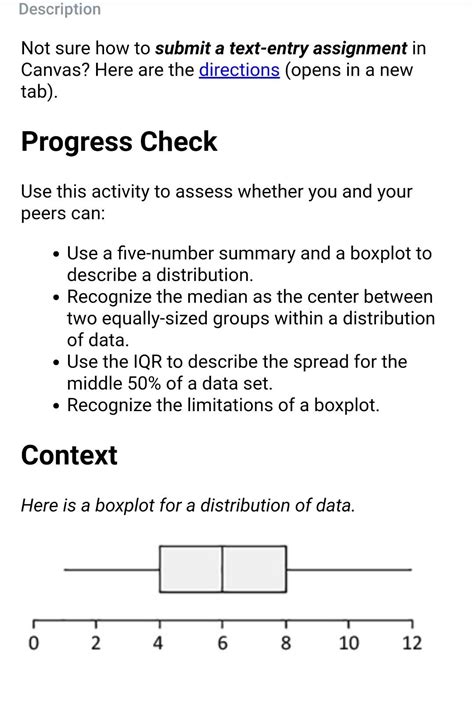 Solved Context Here Is A Boxplot For A Distribution Of Data Chegg Com
