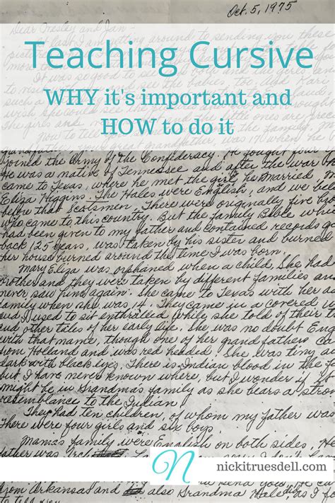 Why And How To Teach Cursive Writing Artofit