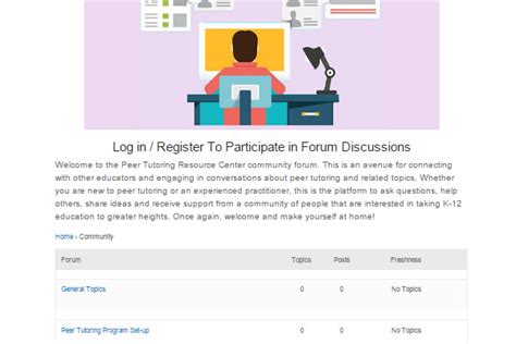 The All New Ptrc Online Forum Building A Community Of K 12 Peer Tutoring Enthusiasts And
