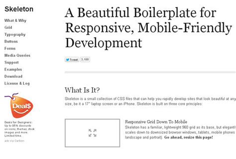 16 useful responsive css frameworks and boilerplates