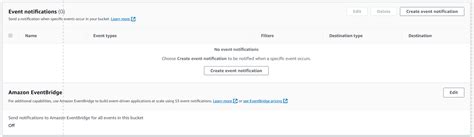 configure event notifications using eventbridge for s3 buckets using cdk