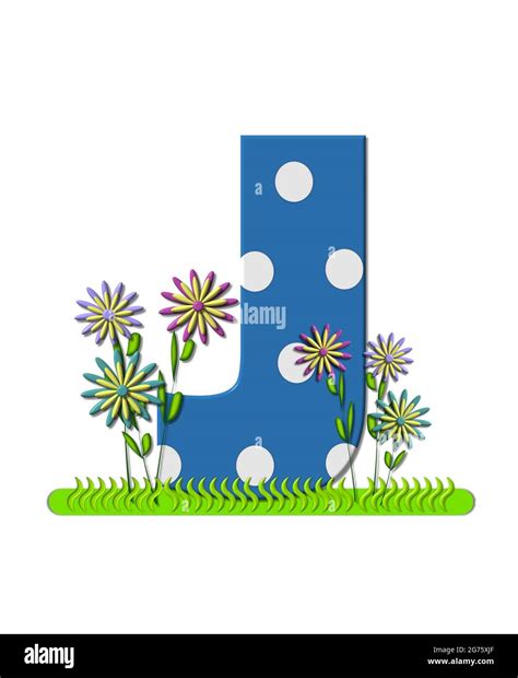 The Letter J In The Alphabet Set Wildflower Meadow Is Blue With