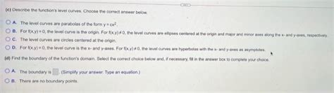 Solved For The Given Function Complete Parts A Through