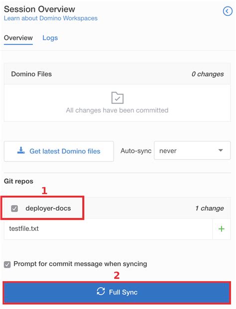Import Git Repositories Domino Data Lab