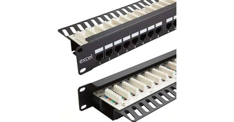 Excel patch panel cat utp portos u fekete felül szerelhető Pepita hu