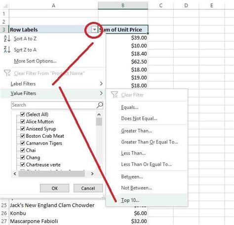 How To Display The Top N Records In An Excel PivotTable Using Built In Options TechRepublic