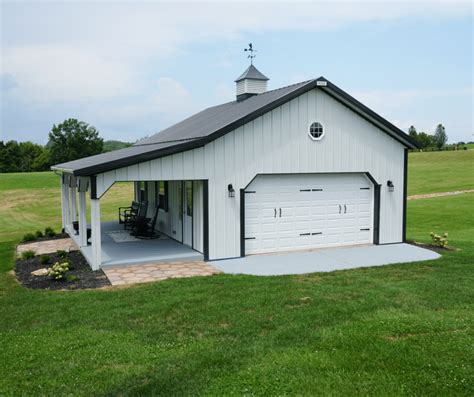 Pole Barn Garage With Lean To Shed Building List